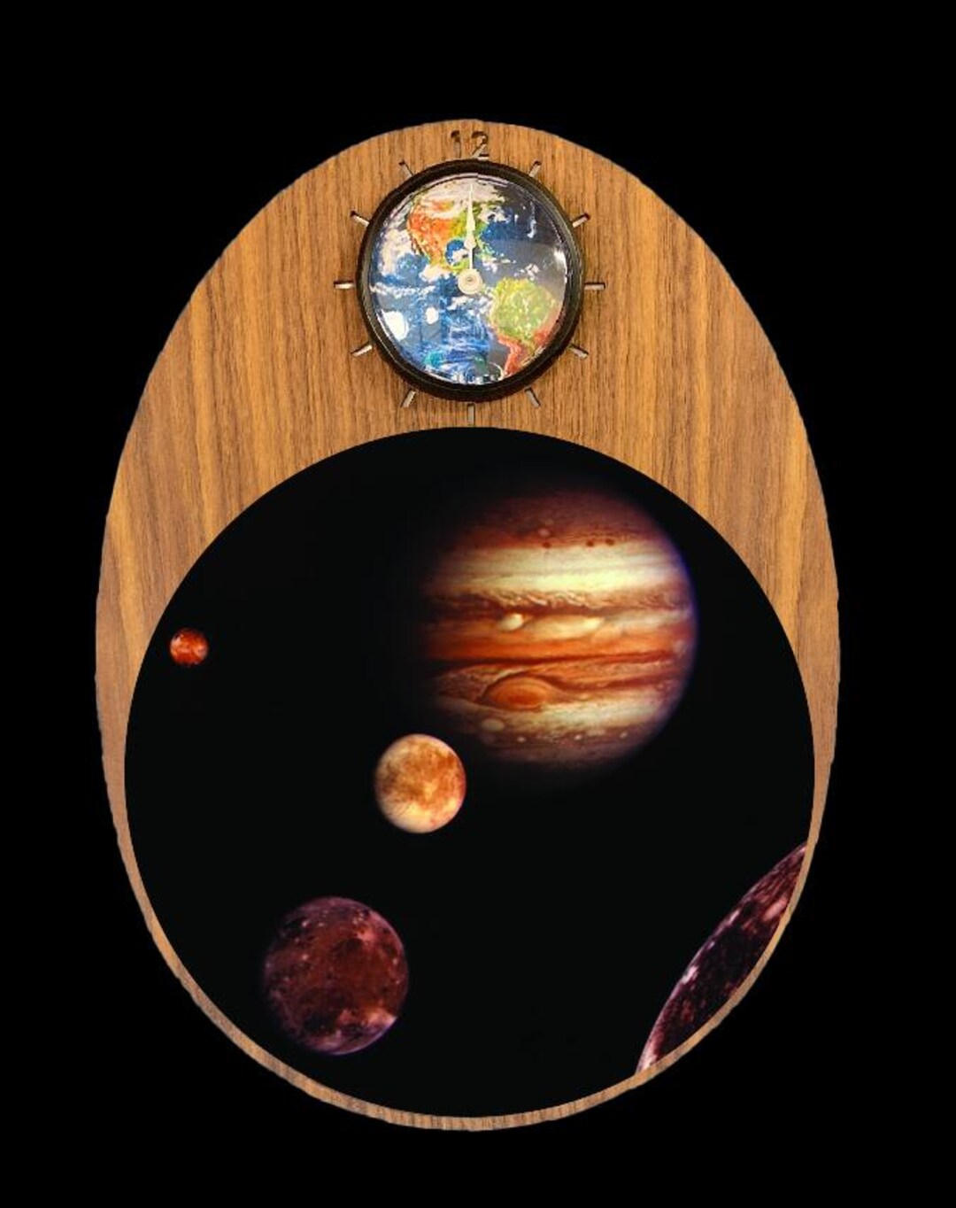 Jupiter & Galilean Moons: Science Art Clock With Print. Introducing ...