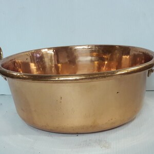 Antique French Copper Basin Confisier French Country Kitchen Large ...