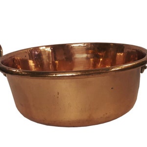 Antique French Copper Basin Confisier French Country Kitchen Large ...