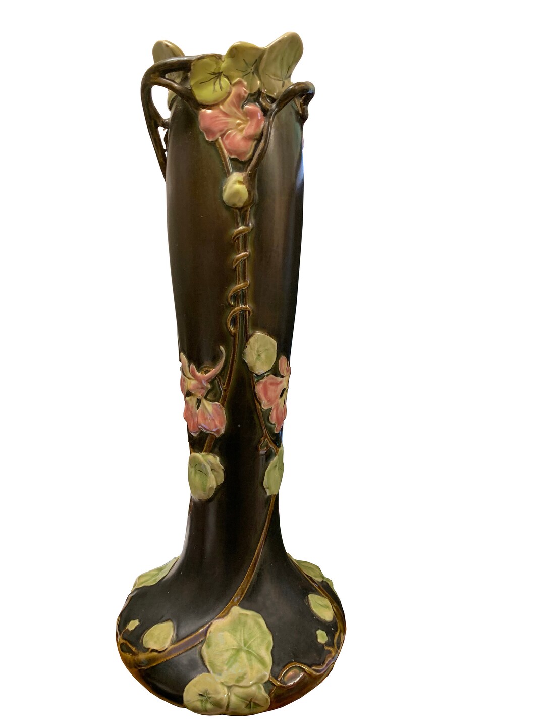 Antique Art Nouveau Karl Rudolf Ditmar Iridescent Heliosine Floral Tall ...
