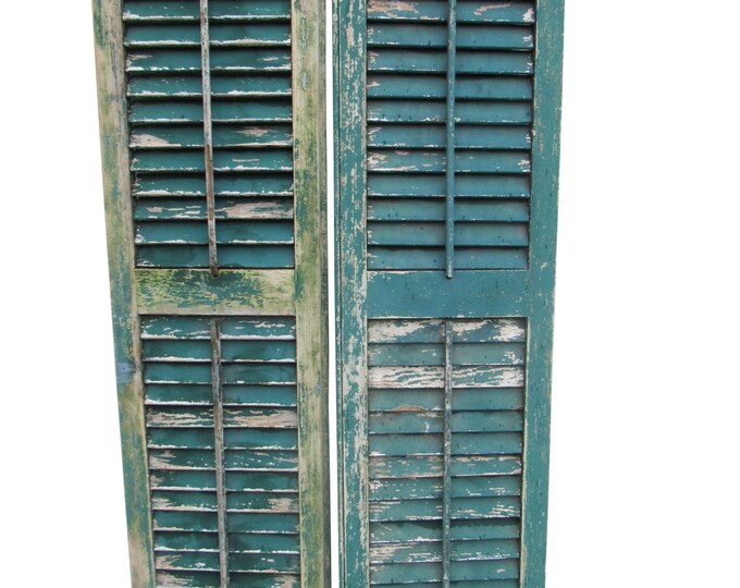 Rustic Louvered Shutters Vintage Shabby Shutters Wedding Shutters ...