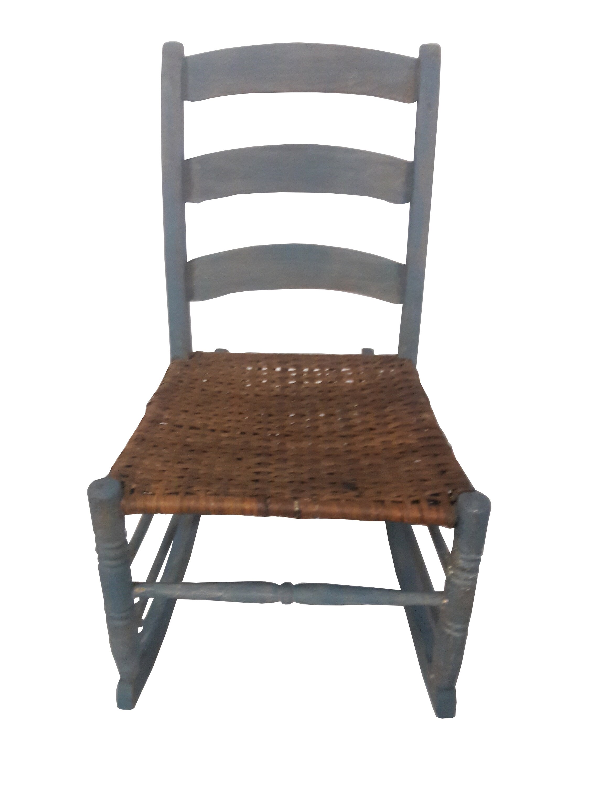 Rustic Framhouse Rocking Chair Child's Hudson Valley Woven Seat Rocking ...