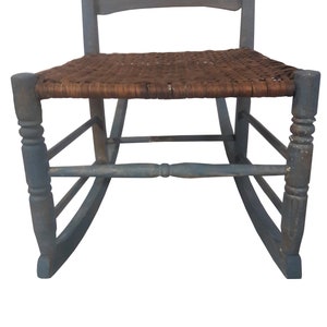 Rustic Framhouse Rocking Chair Child's Hudson Valley Woven Seat Rocking ...