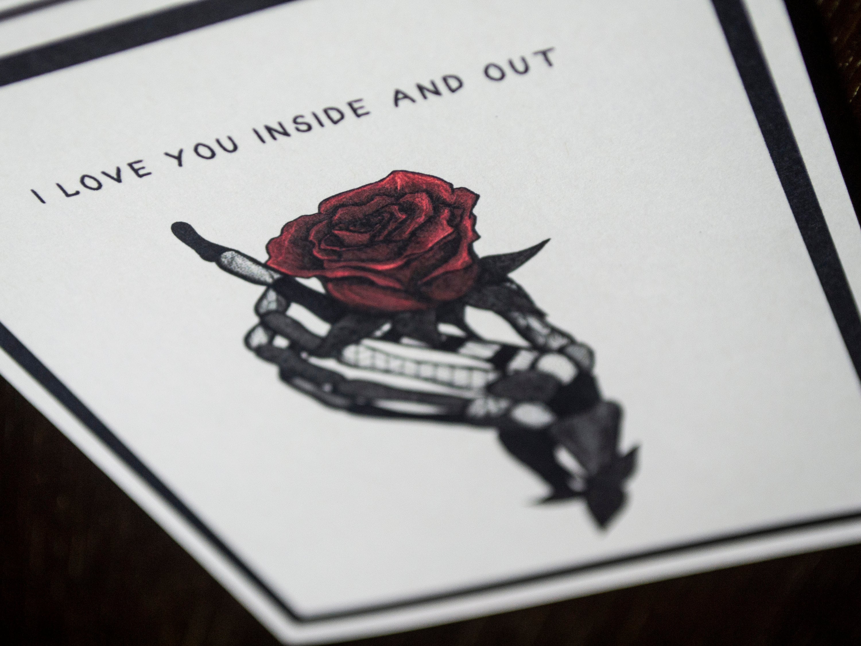 I Love You Inside and Out Gothic Romantic Valentine's - Etsy