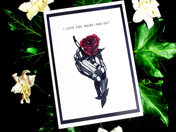 I Love You Inside and Out Gothic Romantic Valentine's | Etsy