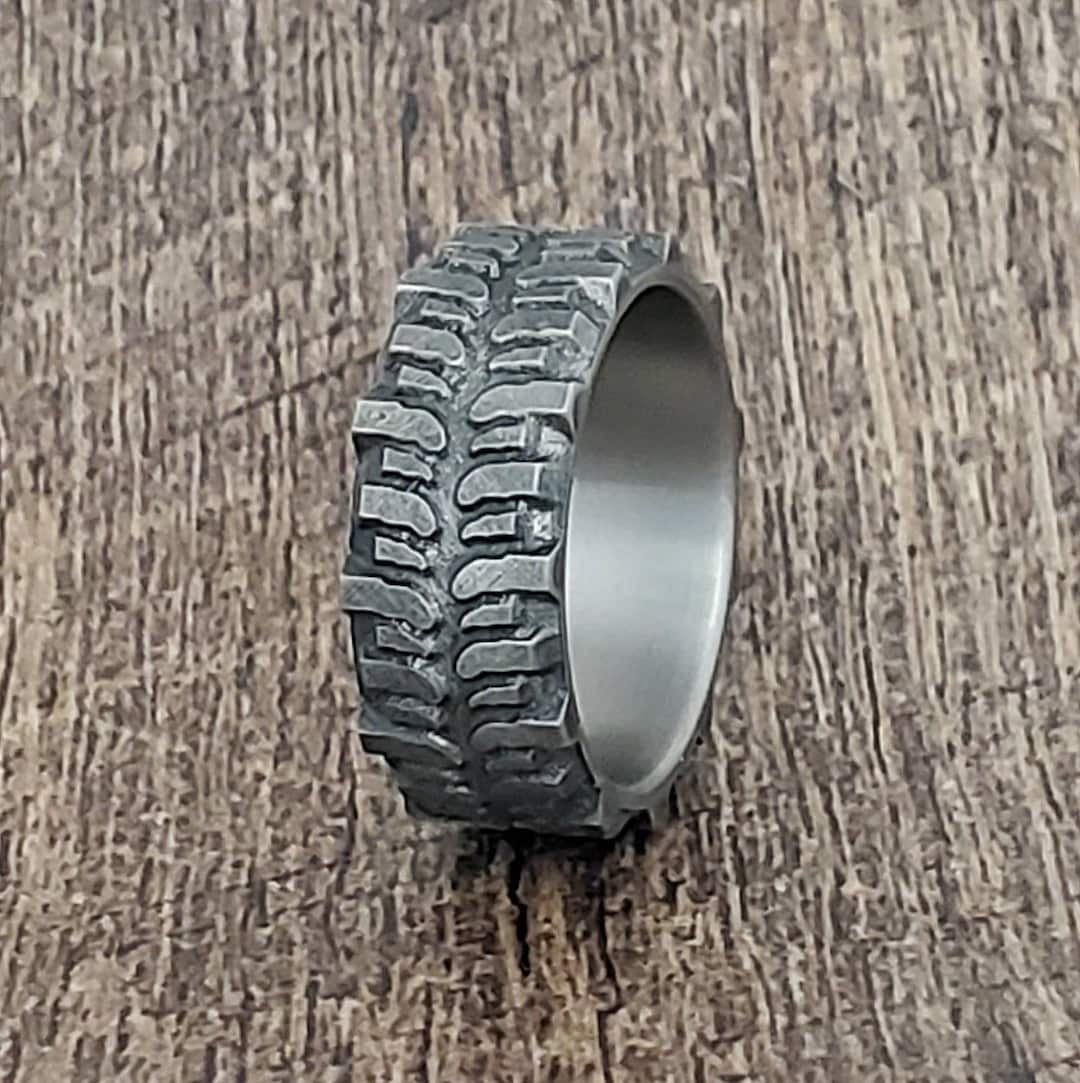 Bogger, Titanium Tread Ring, Tough Ring, Truck Guy Wedding Ring, 4x4 ...
