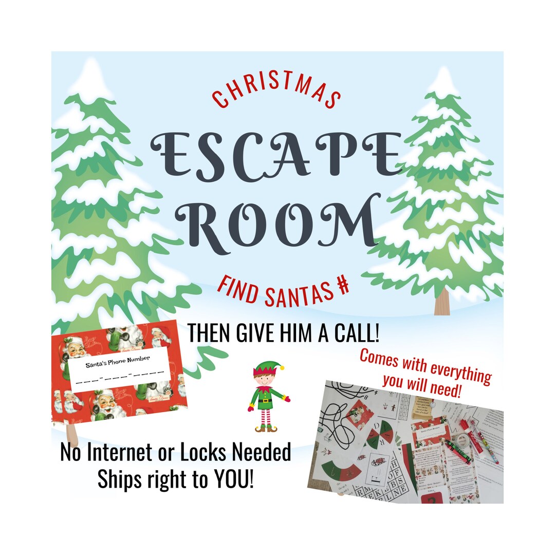 Escape Room DIY, Christmas Escape Room Game, Christmas Activity, Elf ...