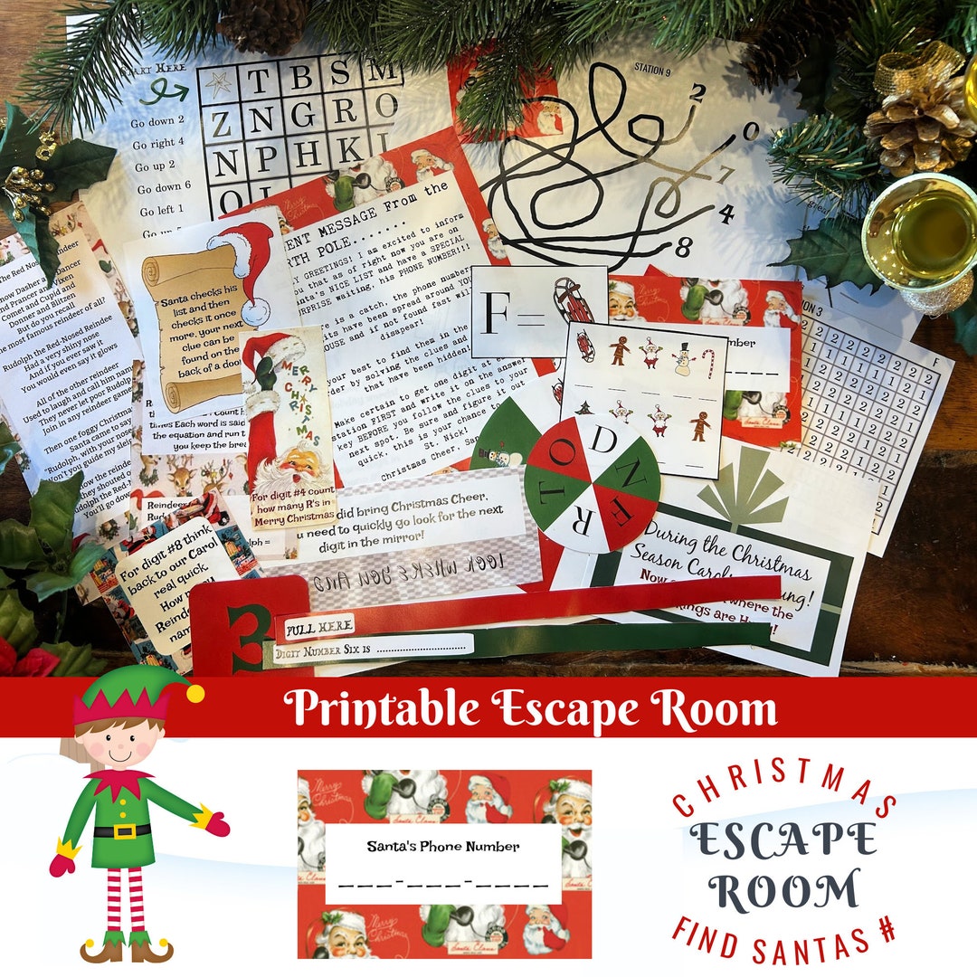 Digital Download Christmas Escape Room, DIY Escape Room, Escape Room ...