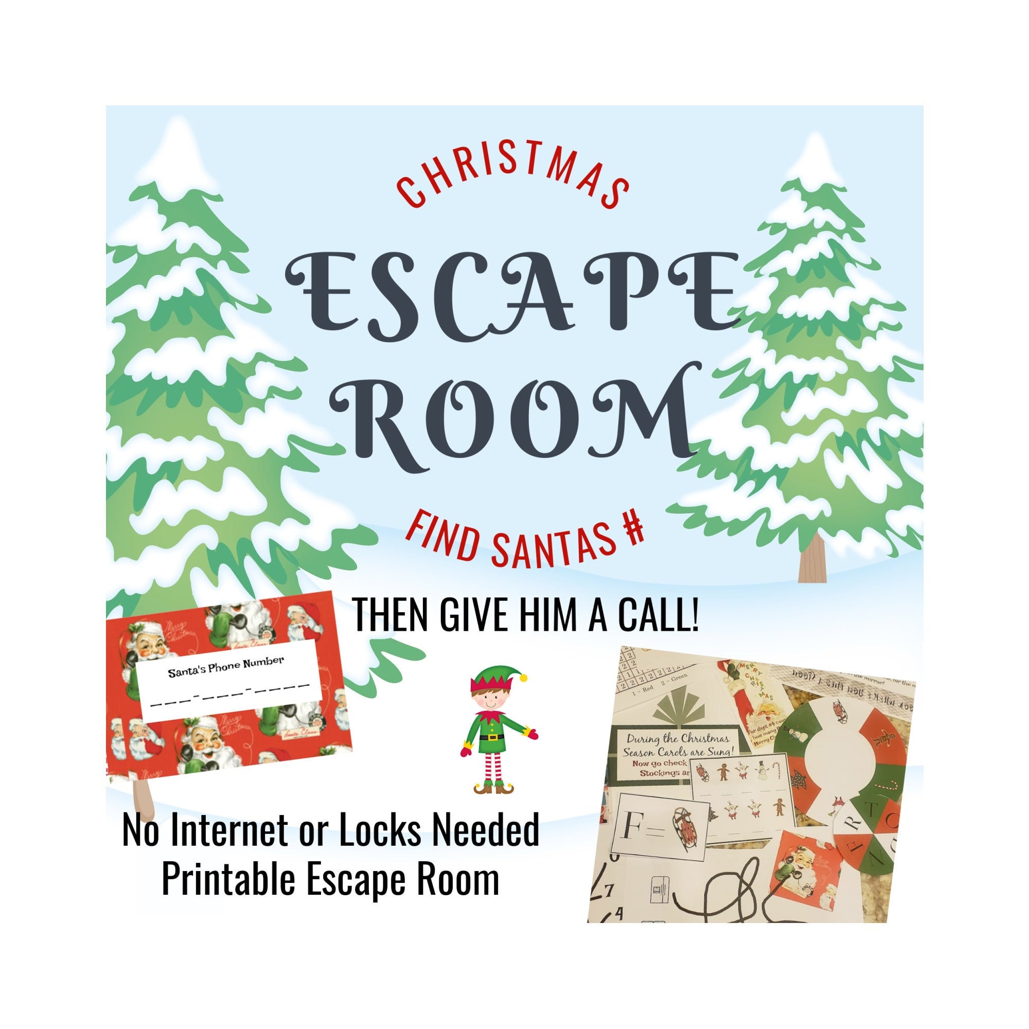 Digital Download Christmas Escape Room DIY Escape Room - Etsy