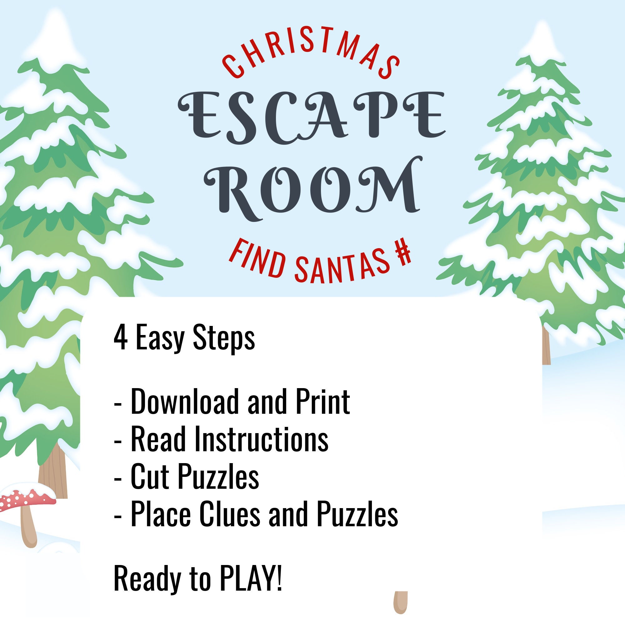 Digital Download Christmas Escape Room DIY Escape Room - Etsy