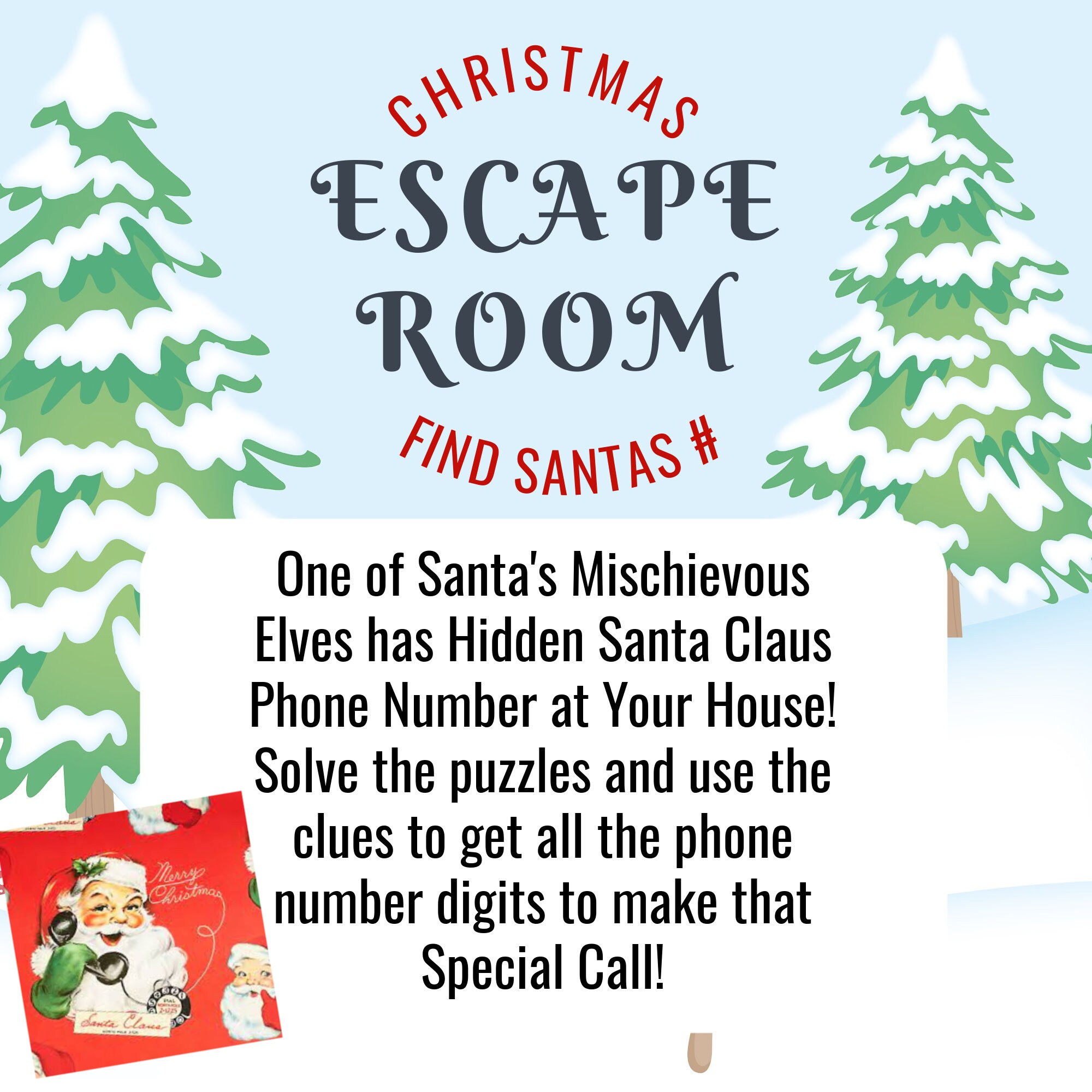 Digital Download Christmas Escape Room DIY Escape Room - Etsy