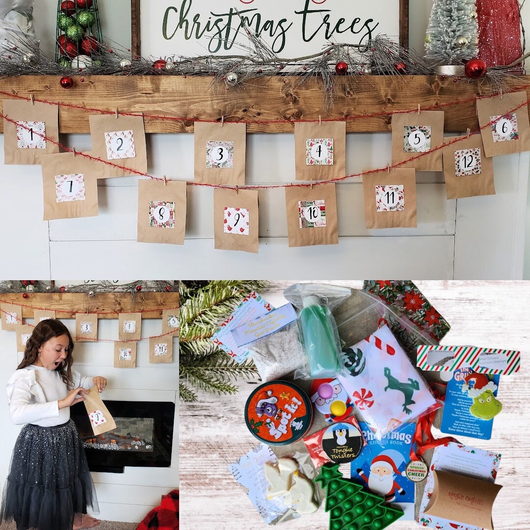Christmas Advent Calendar, 12 Day Advent, Christmas Advent, Filled ...