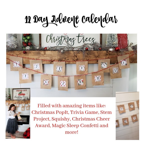Christmas Advent Calendar 12 Day Advent Christmas Advent - Etsy UK