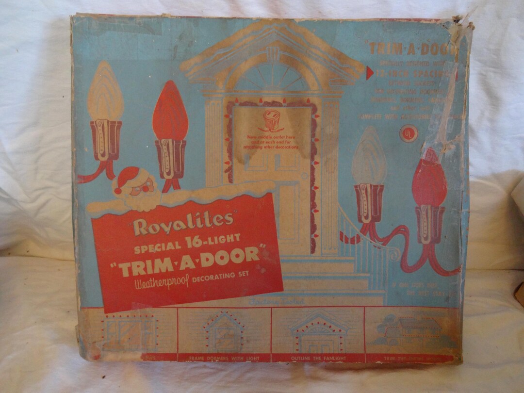 Christmas Lights Vintage Royalites Special 16 Light Trim A Door Set ...