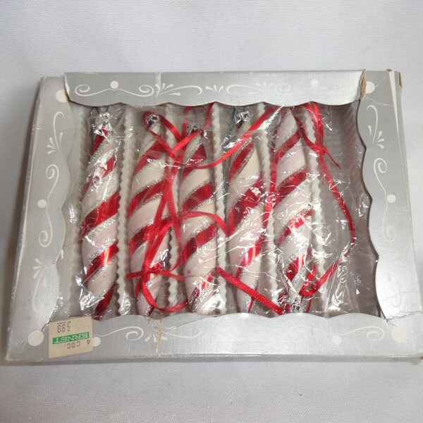 Glass Candy Cane Ornament - Etsy
