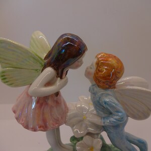 Napcoware Japan Lusterware Iridescent Fairies Figurine Kyle & Anthea ...
