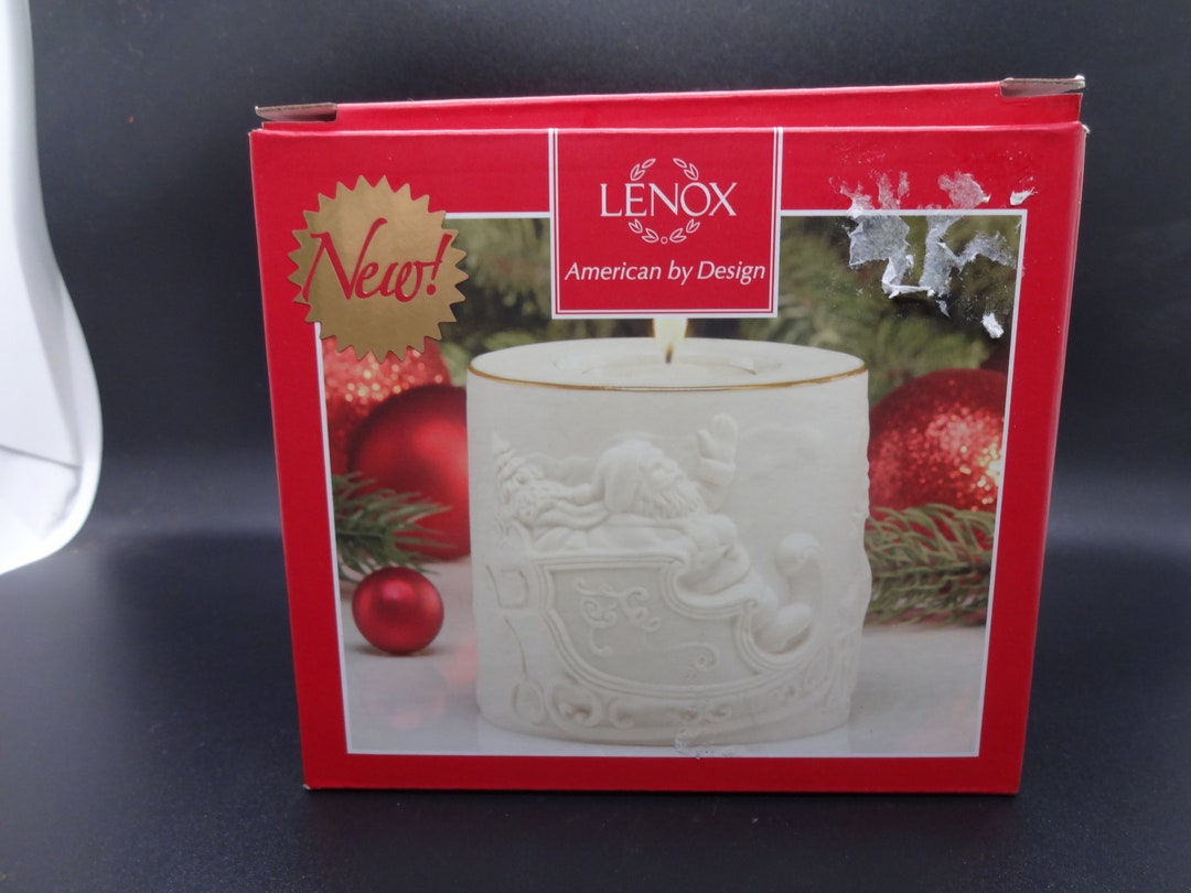 Lenox Christmas Candle Santa and Sleigh Never Used in Original Box ...