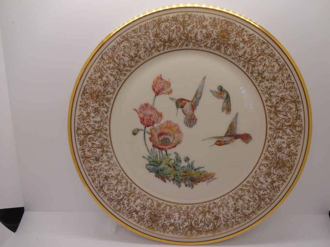Lenox Limited Edition Plate Boehm Birds Hummingbird Vintage 1974 - Etsy