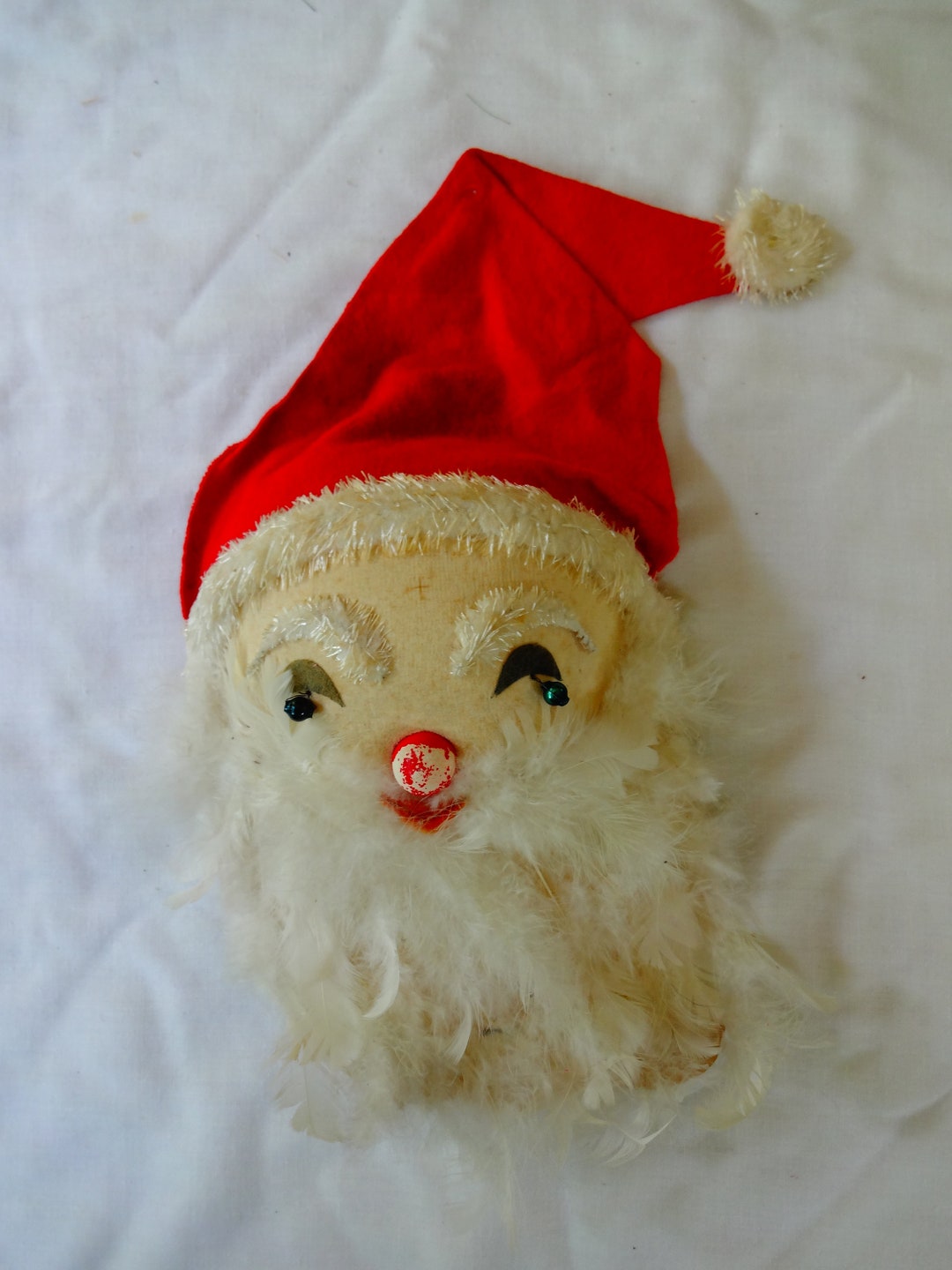 Christmas Ornament Vintage Cardboard Santa Face 57 - Etsy