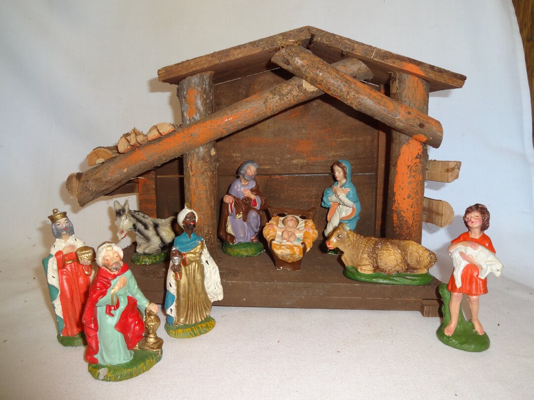 Christmas Manger Set or Nativity Vintage Made in Italy #1921 - Etsy