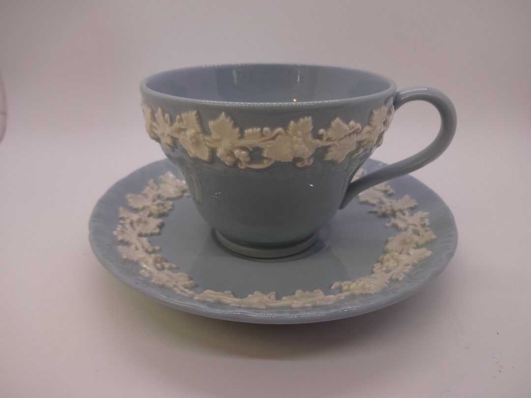 Wedgewood Light Blue Tea Cup and Saucer Made in England #20001 - Etsy