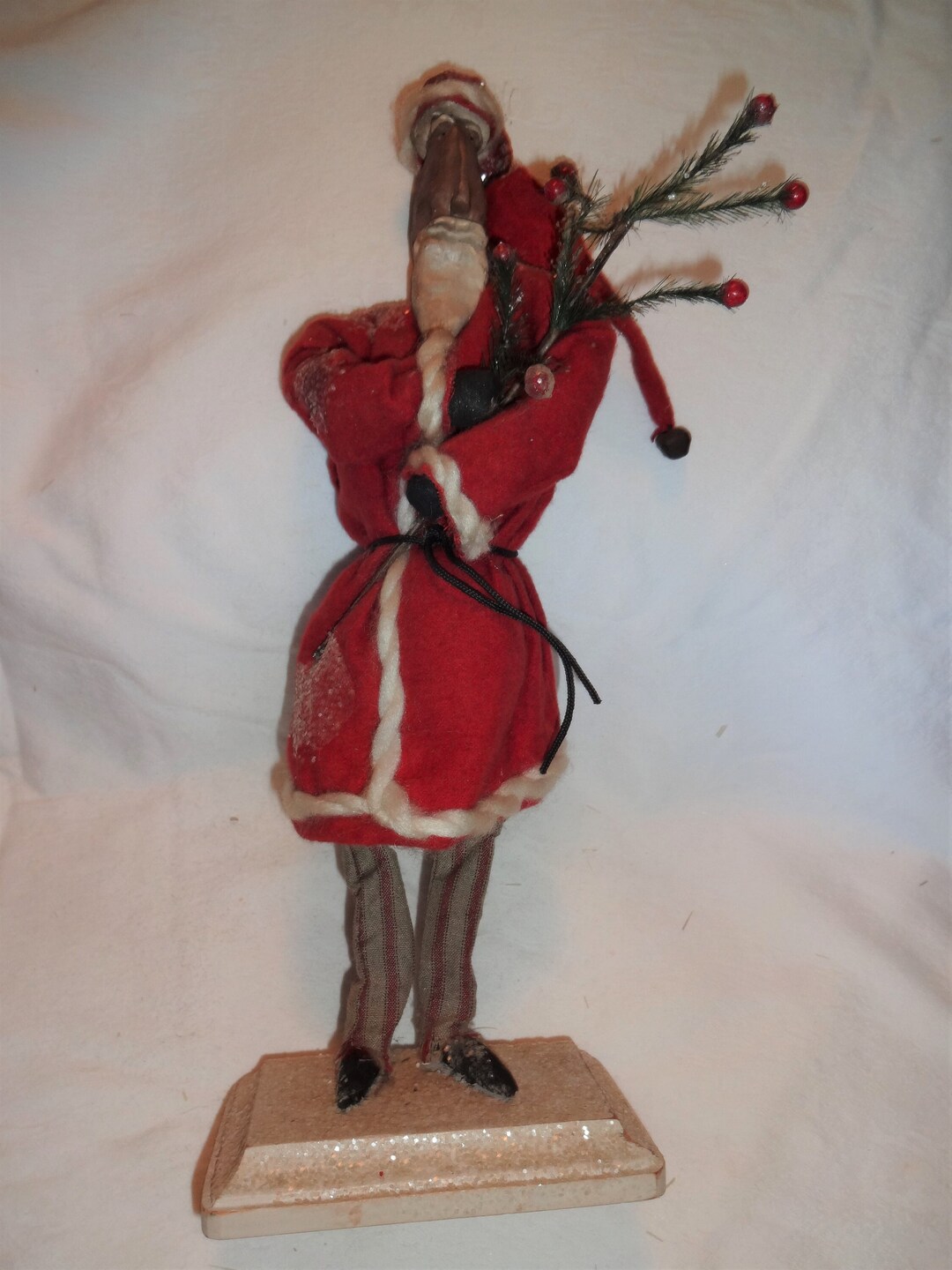 Santa Folk Art Handmade Vintage #4812 - Etsy