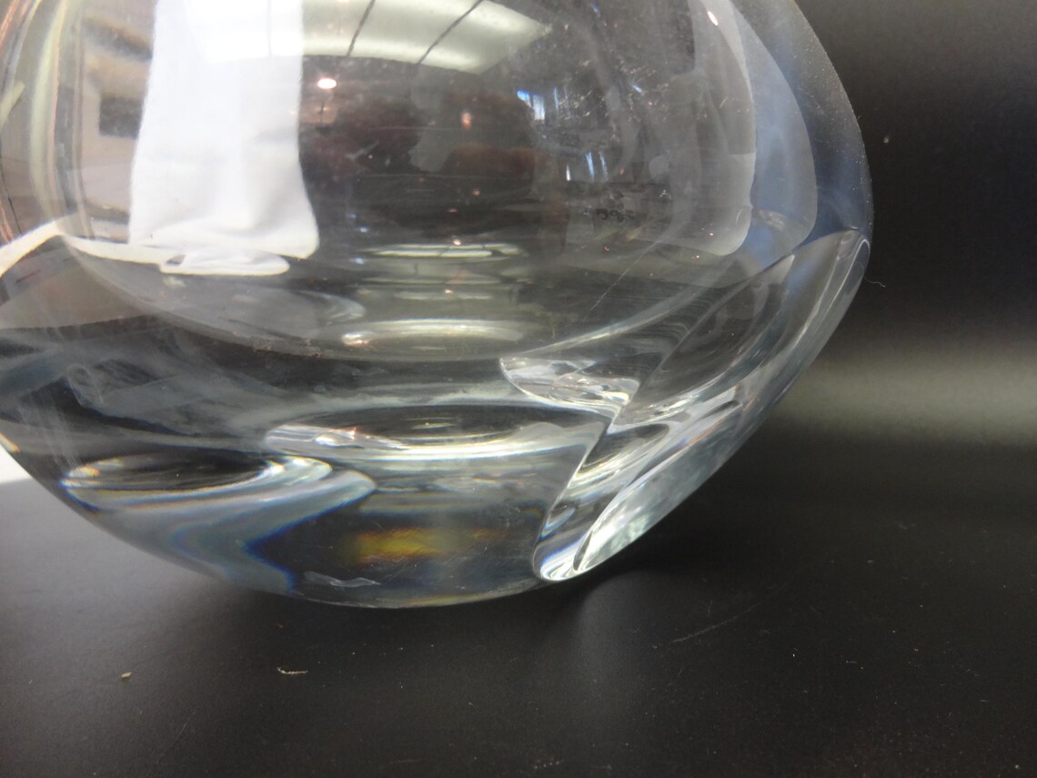 Nombe Vase Crystal 7 Pounds Rare Design - Etsy