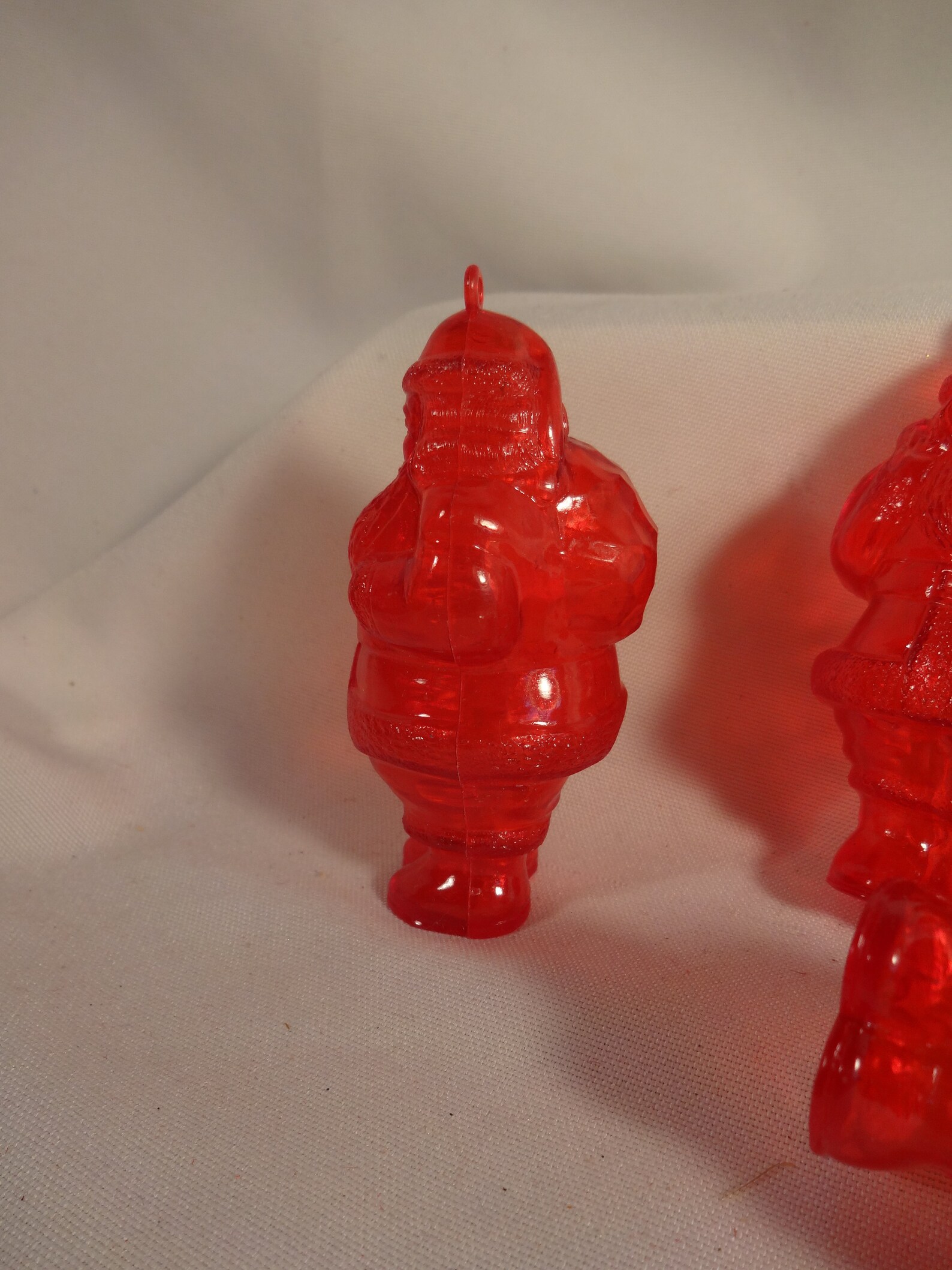 Christmas Vintage Red Plastic Santa Ornament #5858 - Etsy