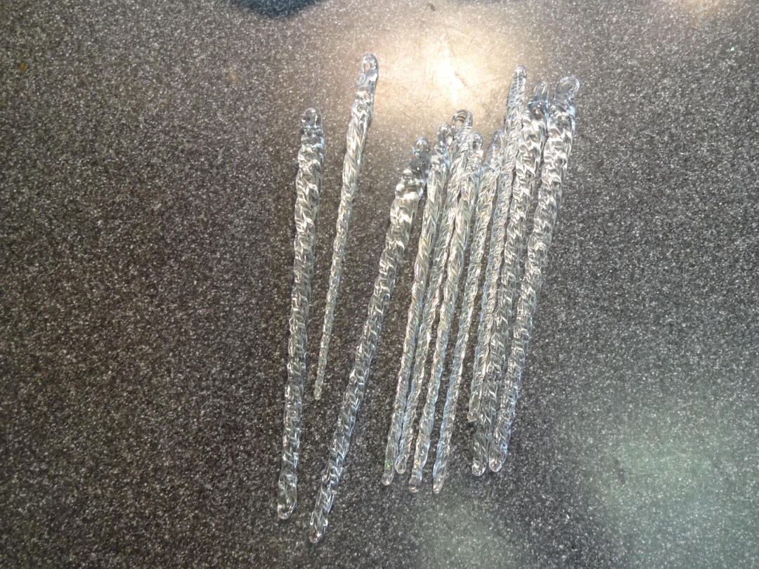 Ornament German Icicles Solid Glass Mouth Blown Made in Germany 1930's ...