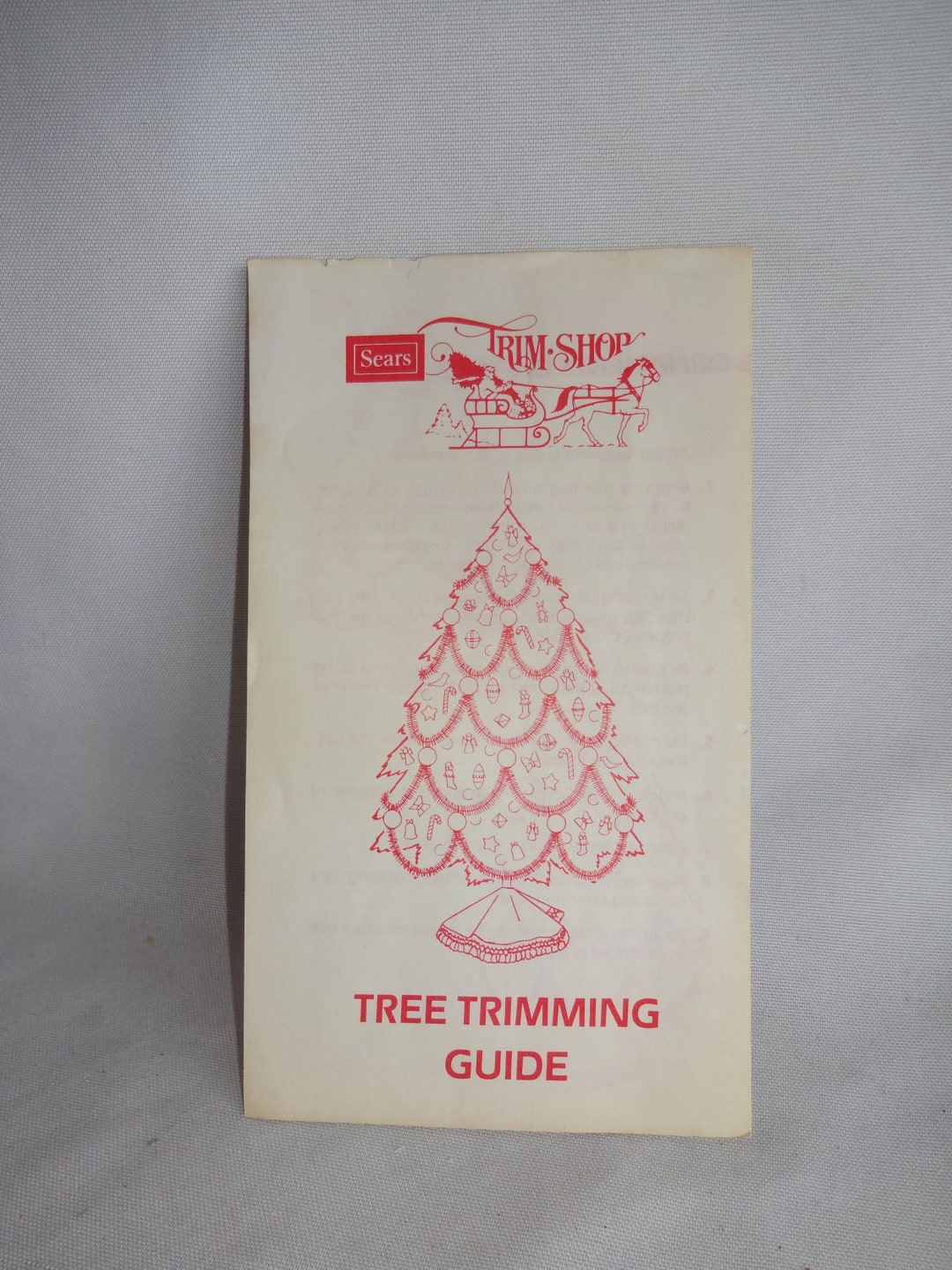 Christmas Tree Sears Tree Trimming Guide Pamphlet on Decorating Your ...