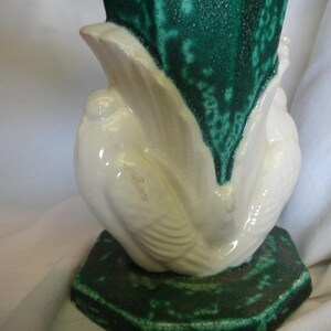 Pottery Mccoy Vase With White Doves Vintage TT - Etsy
