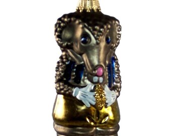 Vintage Teeny Tiny German Furry Mouse Grandma Mini Mouse With Knitting ...