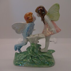 Napcoware Japan Lusterware Iridescent Fairies Figurine Kyle & Anthea ...