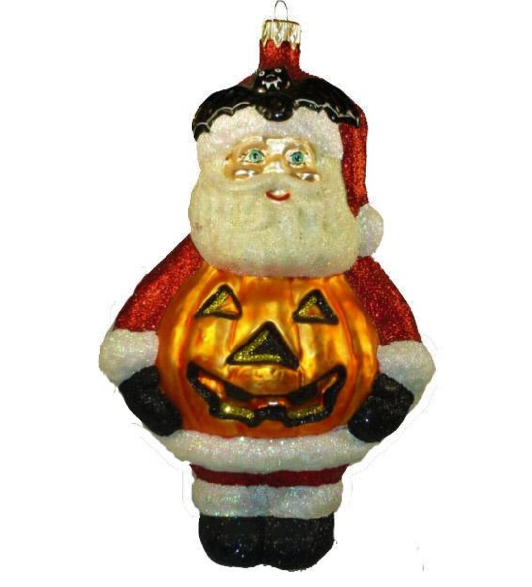 Larry Fraga Halloween Santa Pumpkin Vintage Glass Made in Poland - Etsy