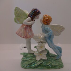 Napcoware Japan Lusterware Iridescent Fairies Figurine Kyle & Anthea ...