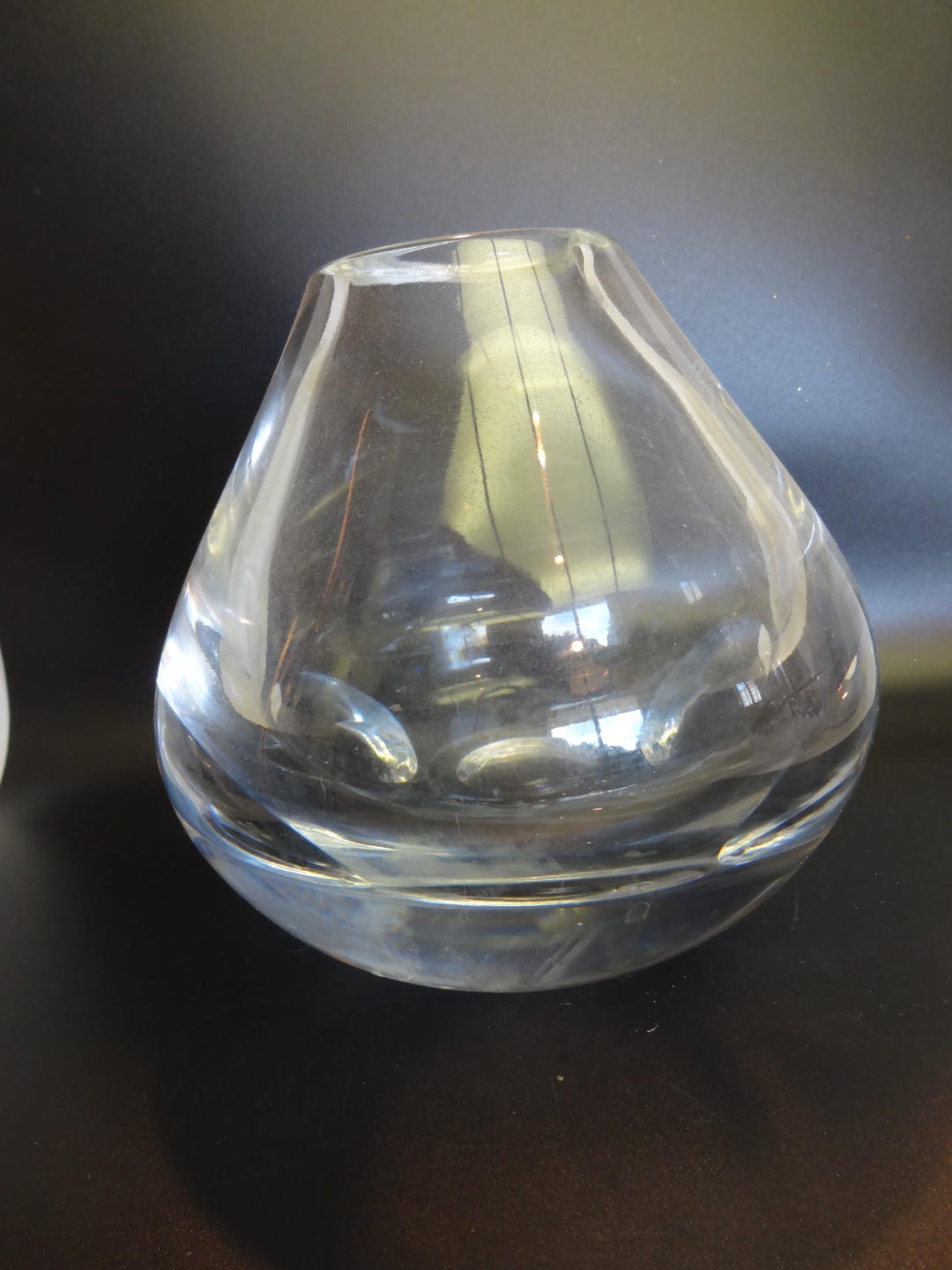 Nombe Vase Crystal 7 Pounds Rare Design - Etsy