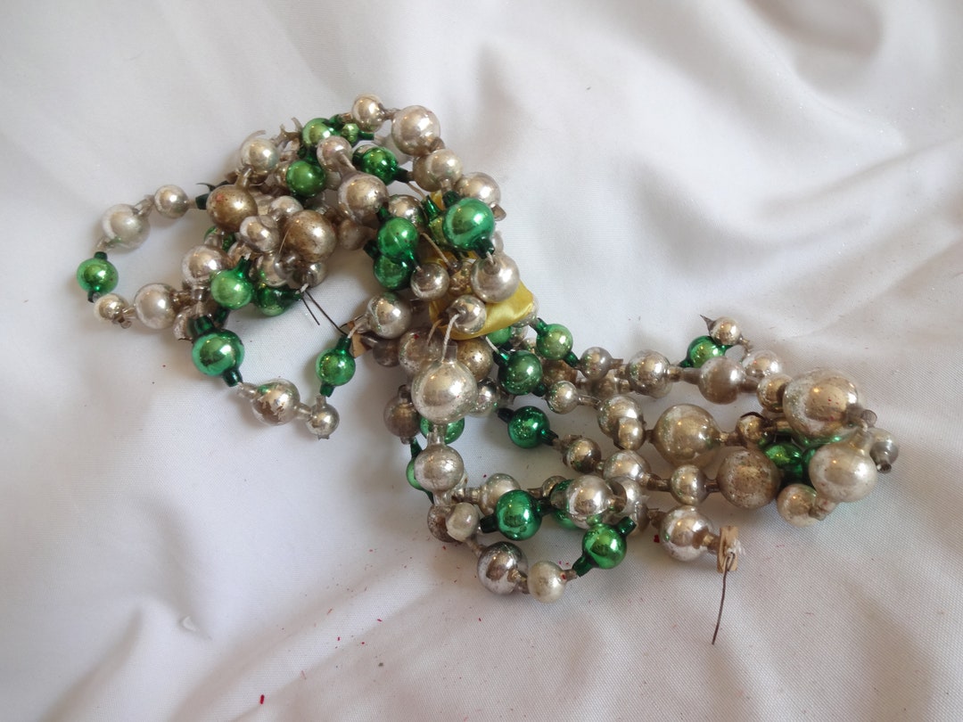 Antique Glass Beaded Garland Christmas Ornament #01616 - Etsy