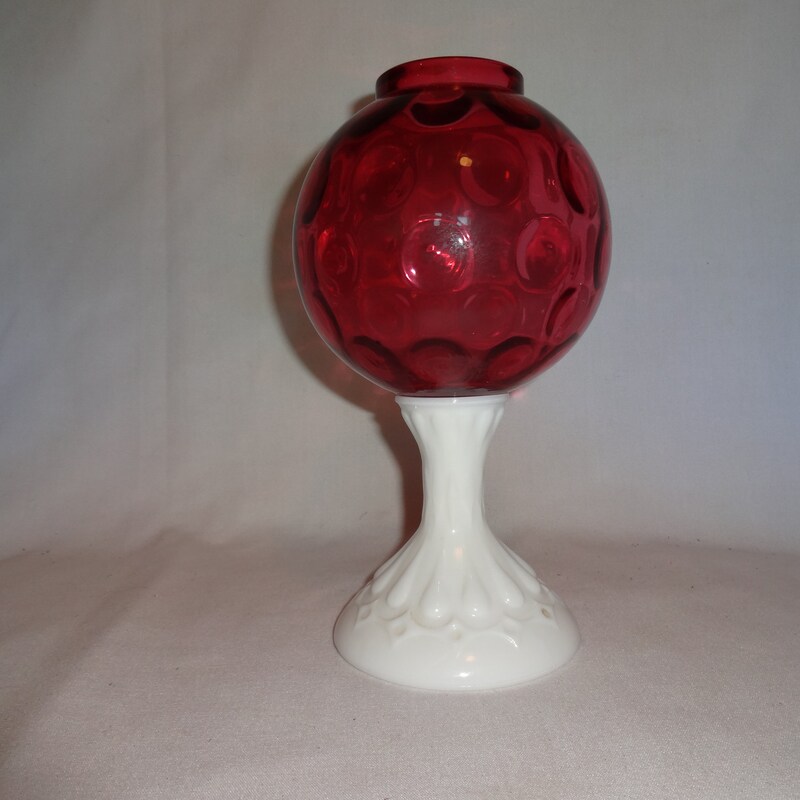 Cranberry Glass Lamp - Etsy