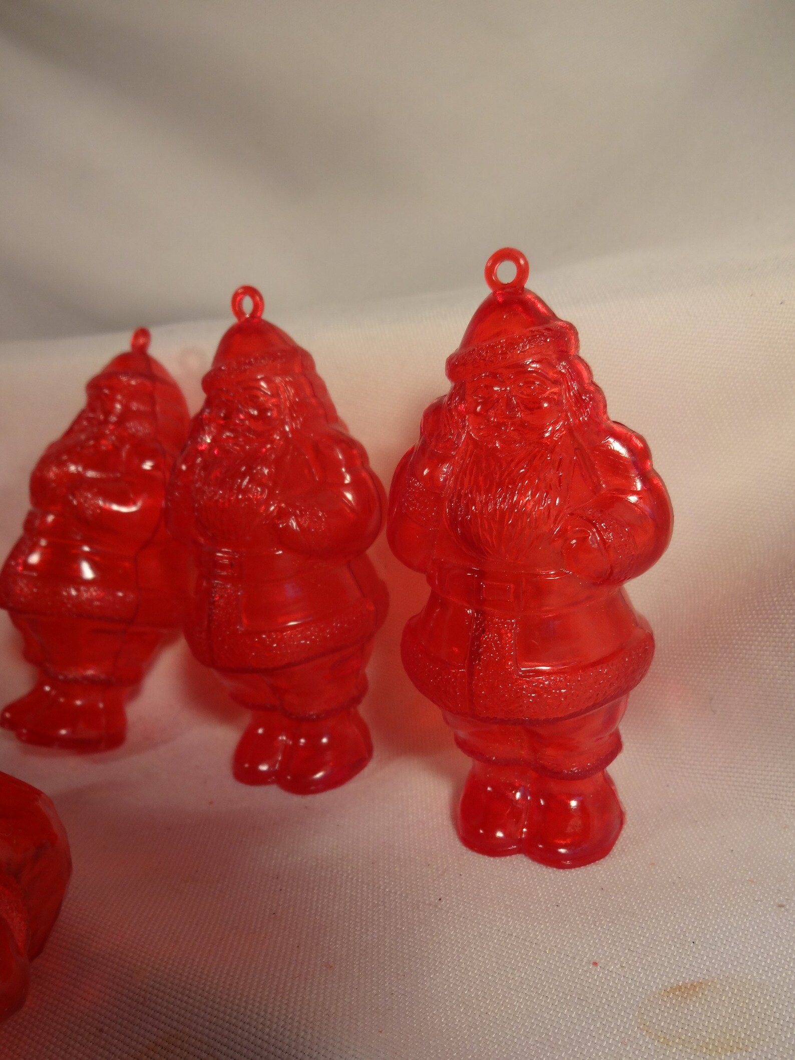 Christmas Vintage Red Plastic Santa Ornament #5858 - Etsy