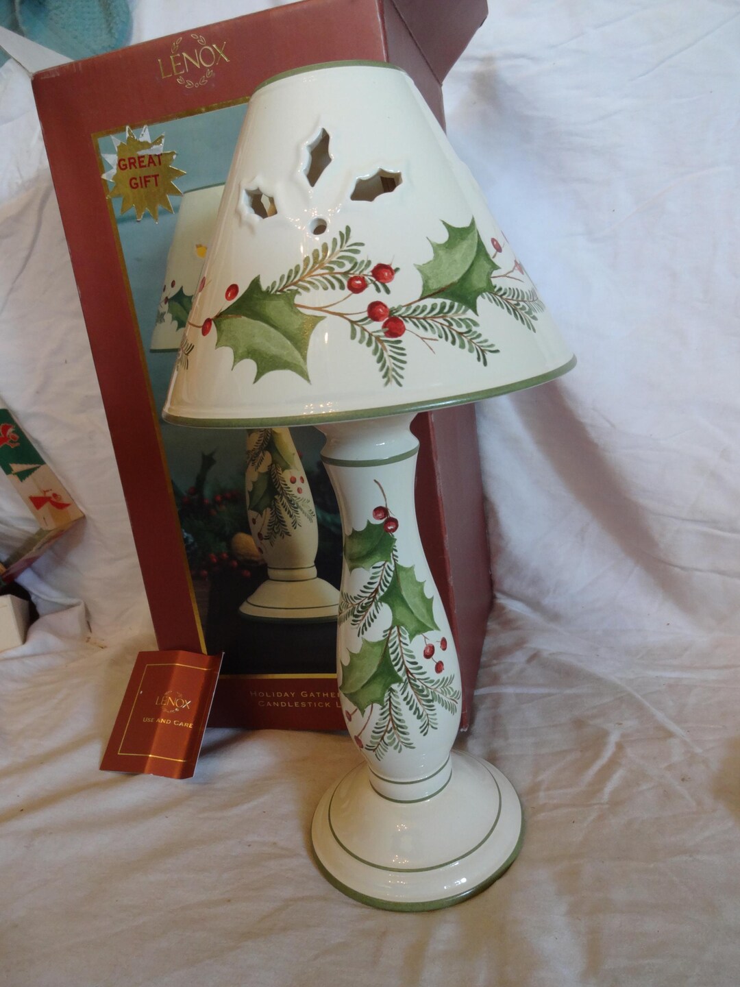Lenos Holiday Gathering Candlestick Lamp in Original Box - Etsy