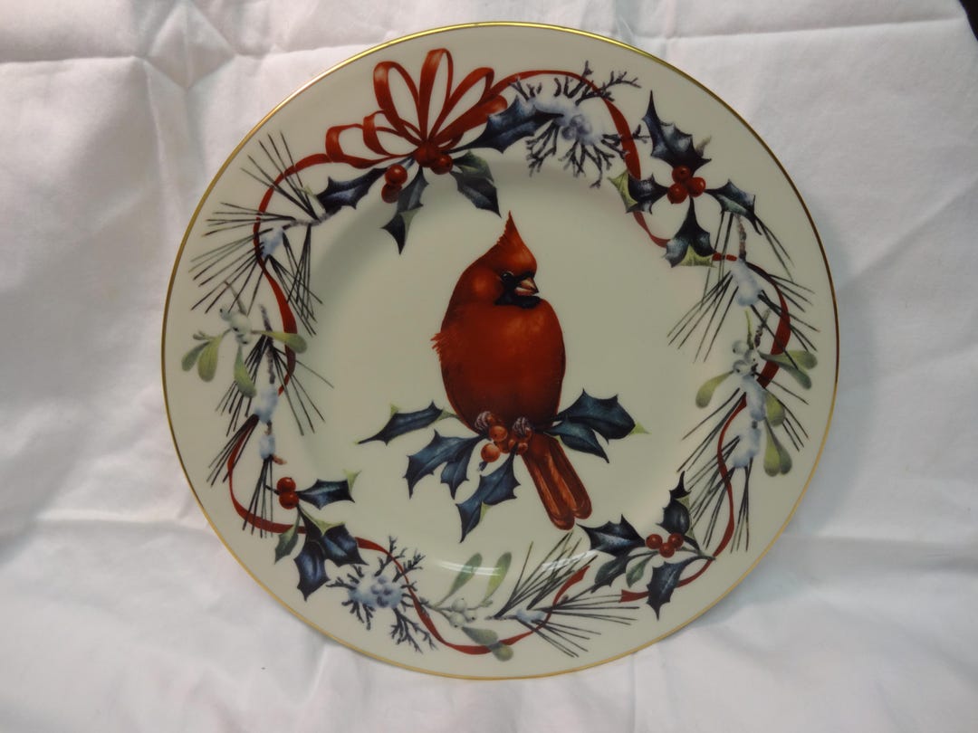 Lenox Winter Greetings Cardinal Large Plate 9 1/4" - Etsy