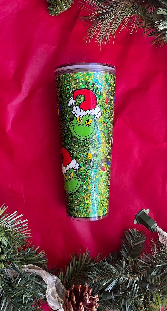Grinch Christmas Suspended Snow Globe Tumbler Etsy