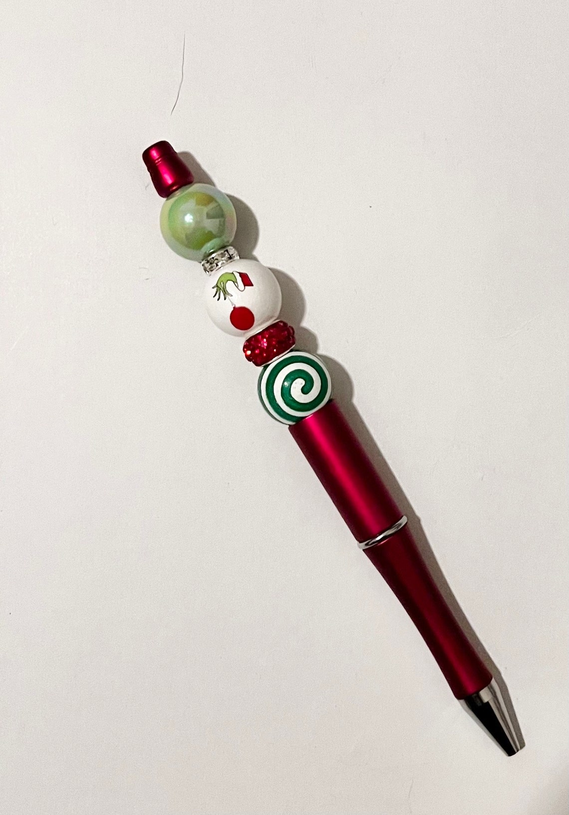 Custom Made Beaded Grinch Pens - Etsy