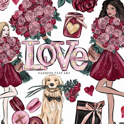 Love Clip Art Valentine's Day Anniversary Romance - Etsy