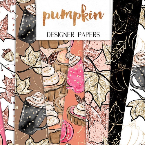 Fall Digital Paper Seamless Pattern Autumn Digital Paper - Etsy