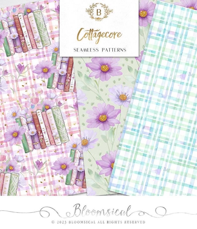 Cottagecore Seamless Digital Papers Spring Easter Floral - Etsy
