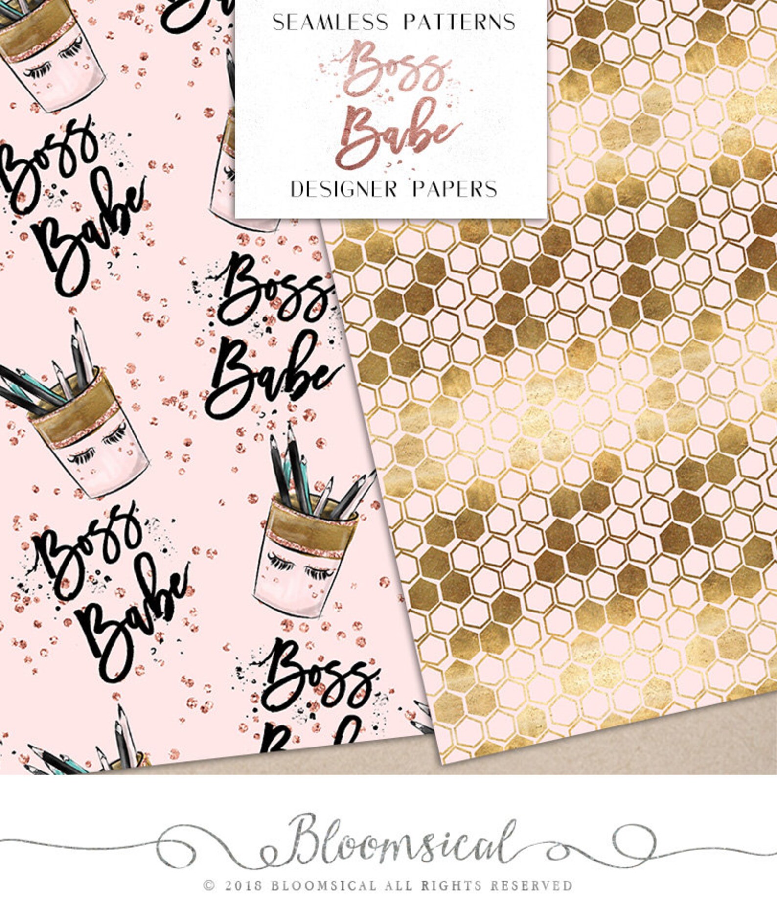 Girl Boss Digital Papers Boss Babe Office Books Planner - Etsy