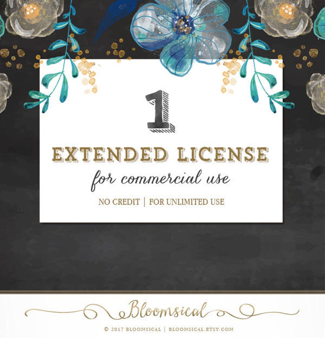 Extended Commercial License for Commercial Use of Patterns, Graphic ...