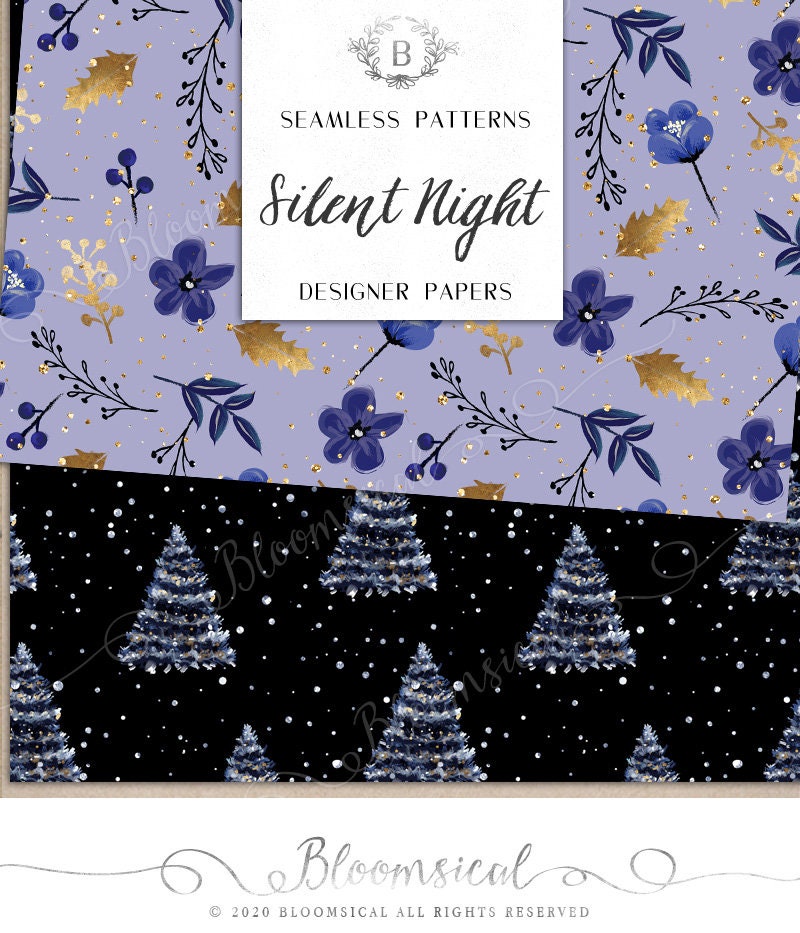 Nativity Digital Papers Silent Night Christmas Stars Galaxy - Etsy