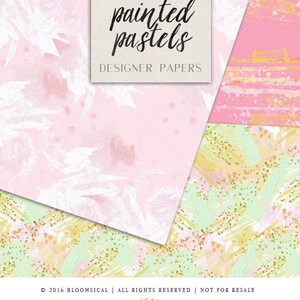 Seamless Digital Papers Artistic Pastel Brush Strokes - Etsy